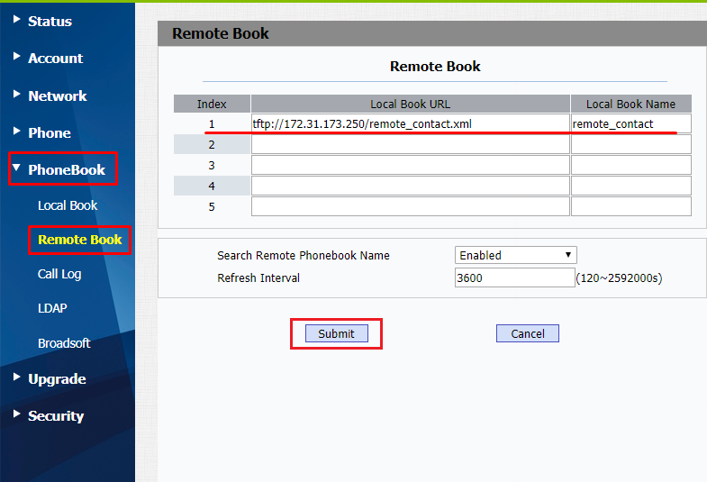 Удаленная телефонная книга для SNR-VP-5x - Документация - NAG WIKI